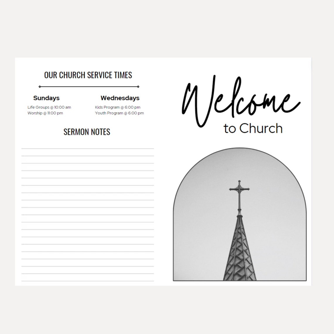 Editable Bulletin Template - Etsy