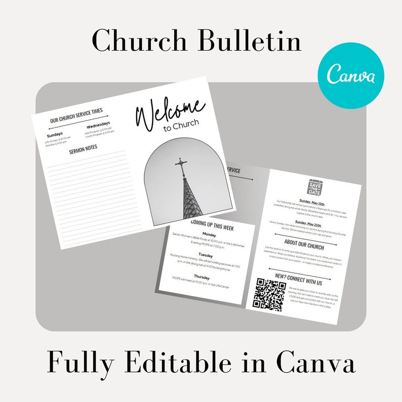 Editable Bulletin Template - Etsy