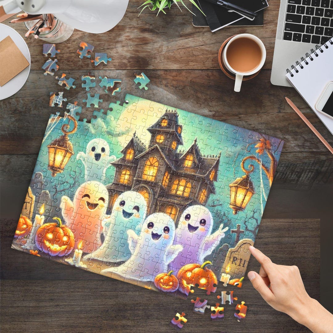 Charming Ghosts Halloween Jigsaw Puzzle, (120 to 500 Pieces), Fall ...