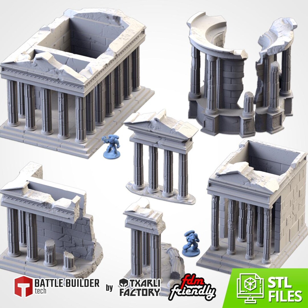 CLASSIC TEMPLES Modular Wargaming Ancient World Terrain by Txarli ...