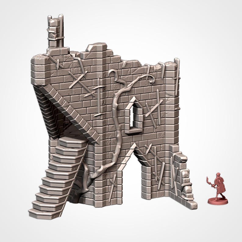 Modular Ruined Castle Set, Fantasy Wargame Terrain by Txarli Factory - Etsy