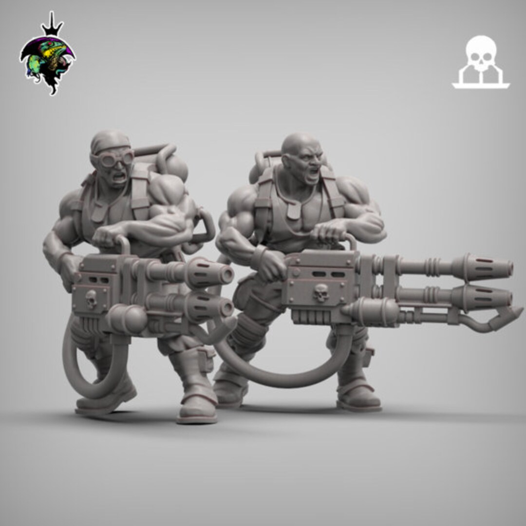 Spacenam Heavy Flamethrower Team, Sci-fi Wargames Miniatures by ...
