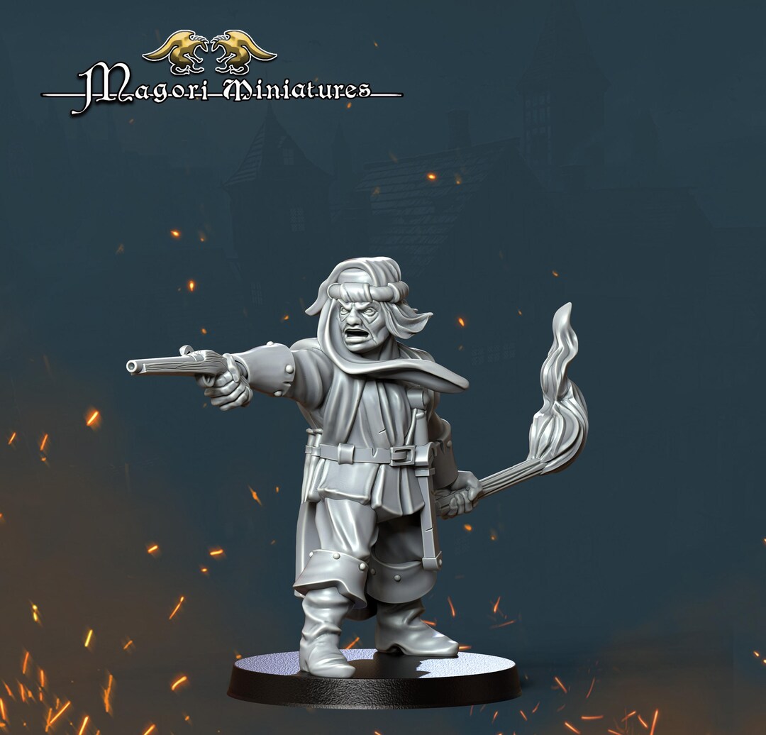 Witch Hunter With Pistol, Fantasy Skirmish Miniatures by Magori ...