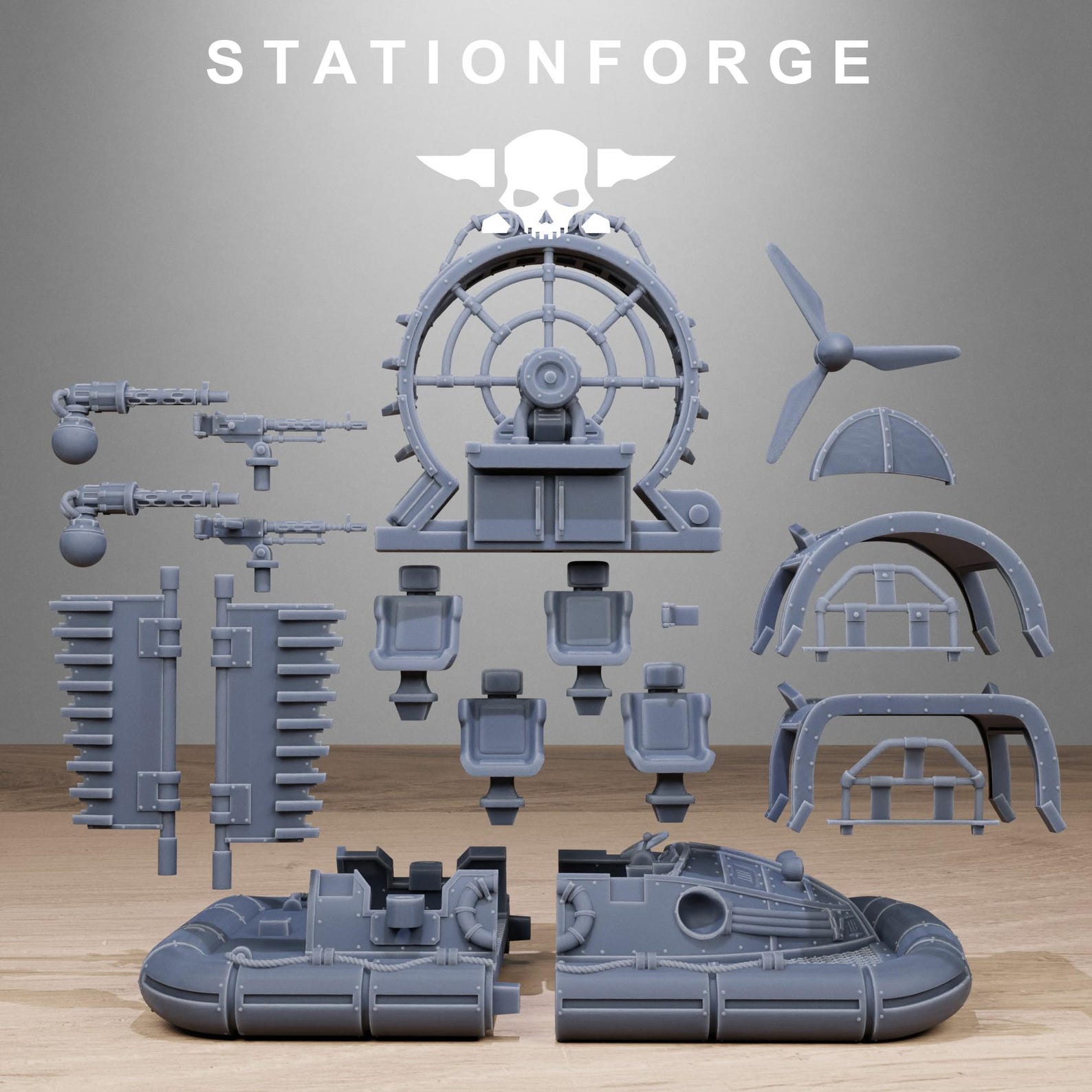 Freeguard Hovercraft, Modular Sci-fi Transport Vehicle by STATIONFORGE ...