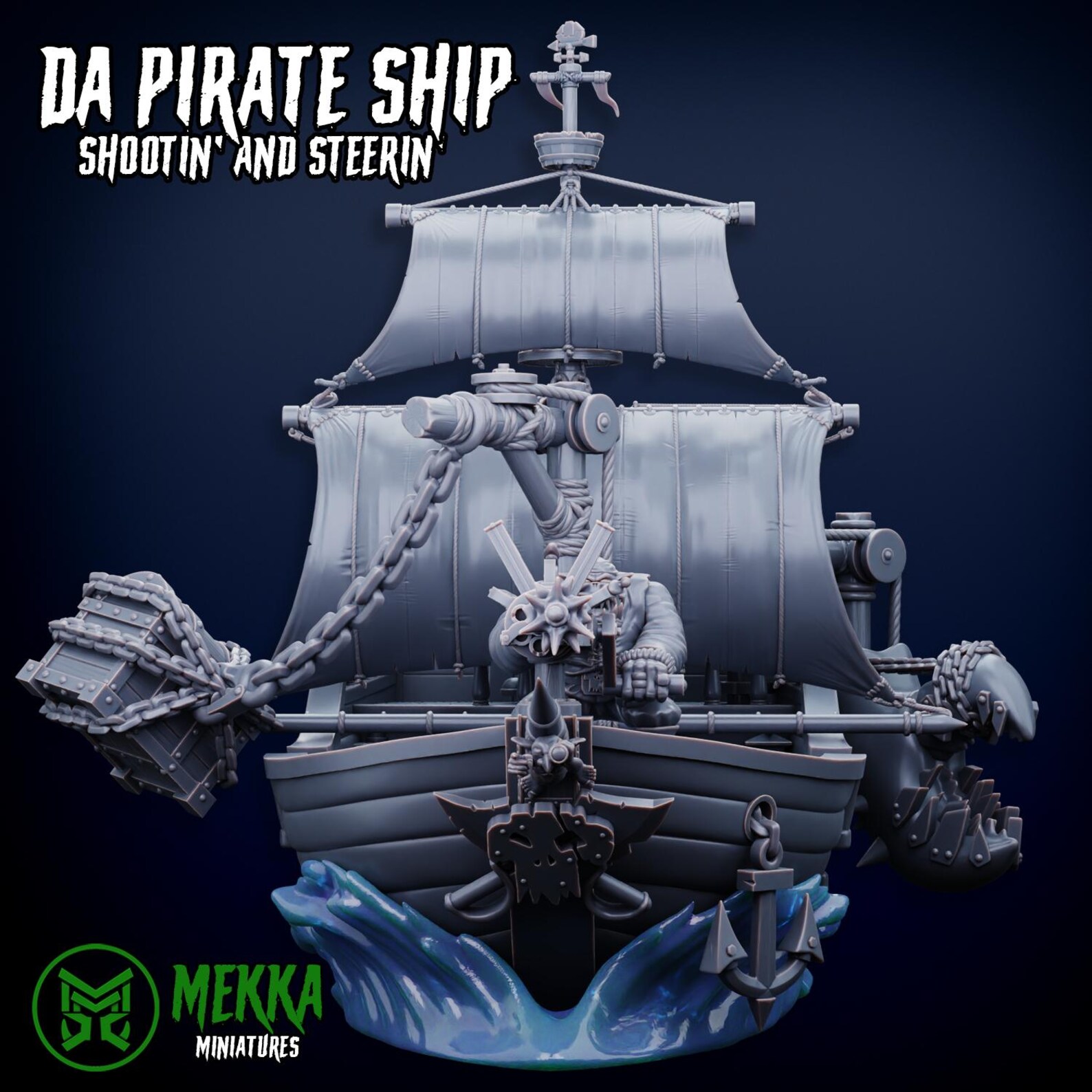 Orc Pirate Ship, Space-faring Orkish Menace Sculpted by Mekka ...