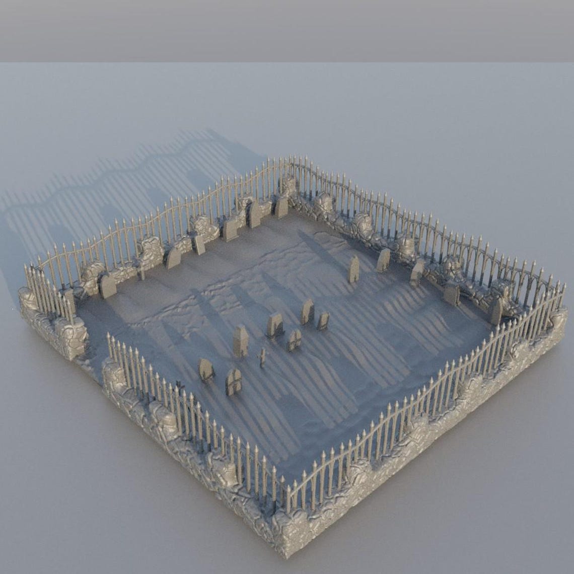 3D Printed Graveyard Terrain - Miniatureland RPG Wargaming (28mm/32mm ...