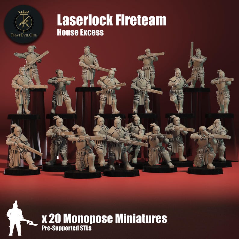 House Excess Laserlocks, Monopose Sci-fi Warriors by Thatevilone, Sci ...