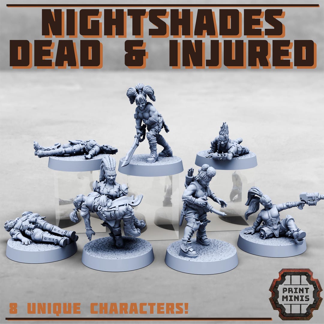 Sci-fi Grimdark Female Mercenaries Miniatures – Bitter Nightshades by ...