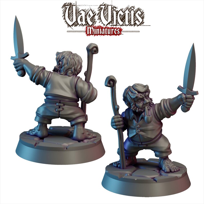 Halfling Patriarch, Cursed City Mercenary, Mercenary Miniatures by Vae ...