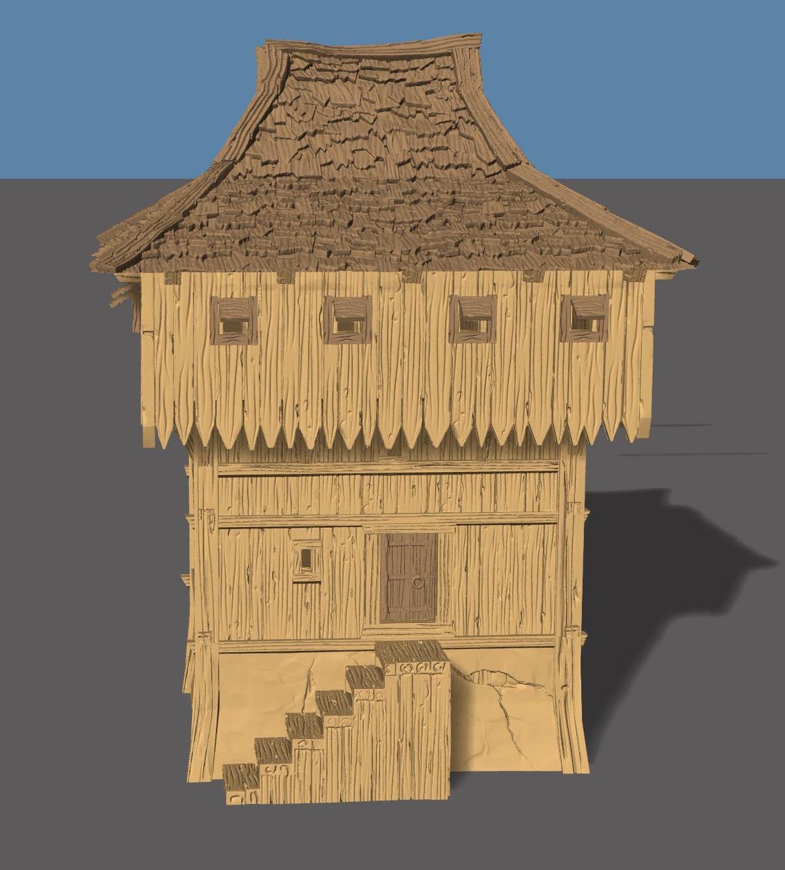 3D Printed Wooden Tower Keep – Dark Age Tabletop Terrain - Etsy