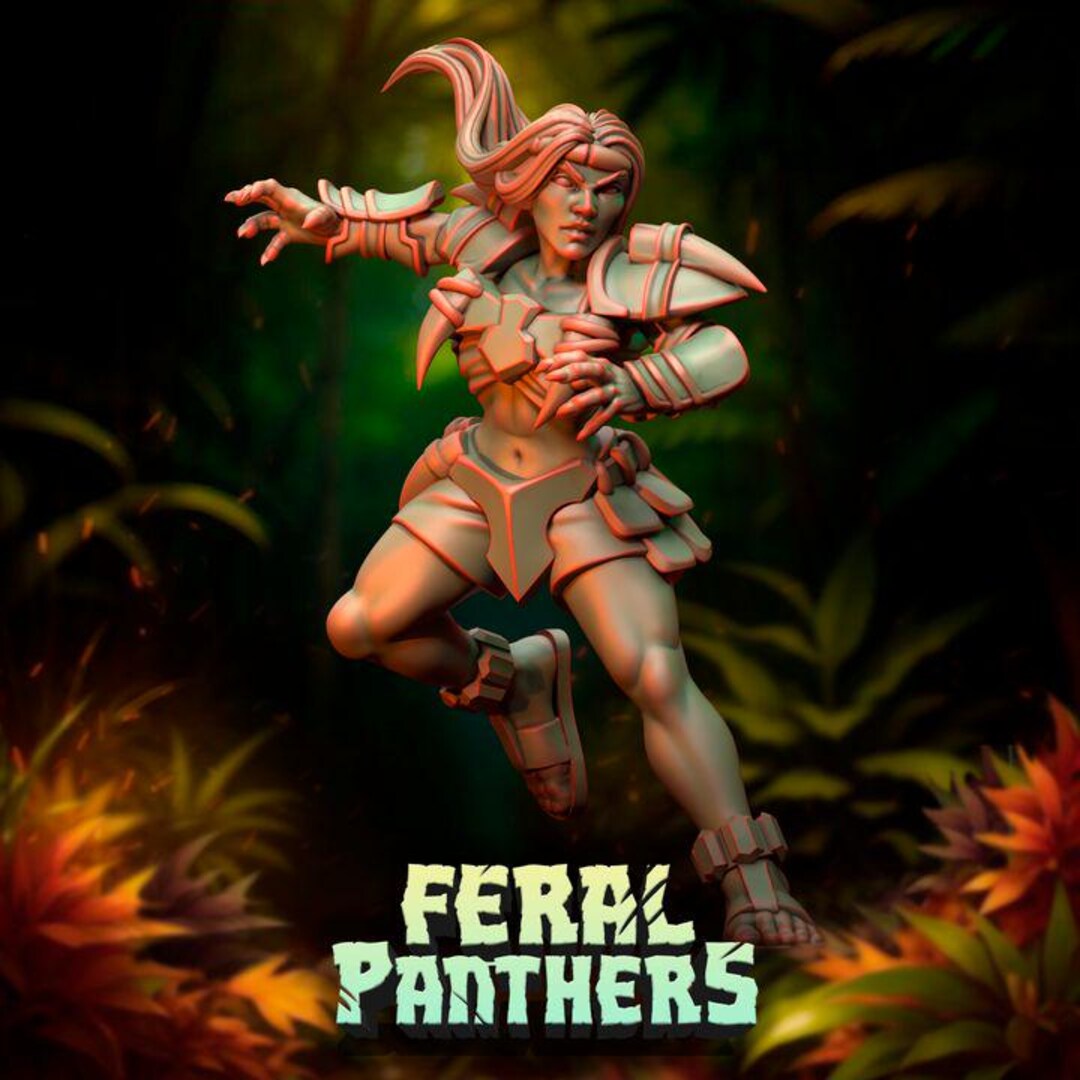 Feral Panther Line 3 by Punga Miniatures - Wargame Scale 3D Printed ...