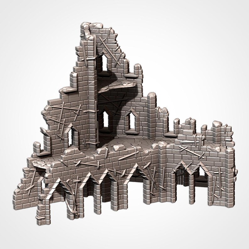 Modular Ruined Castle Set, Fantasy Wargame Terrain by Txarli Factory - Etsy