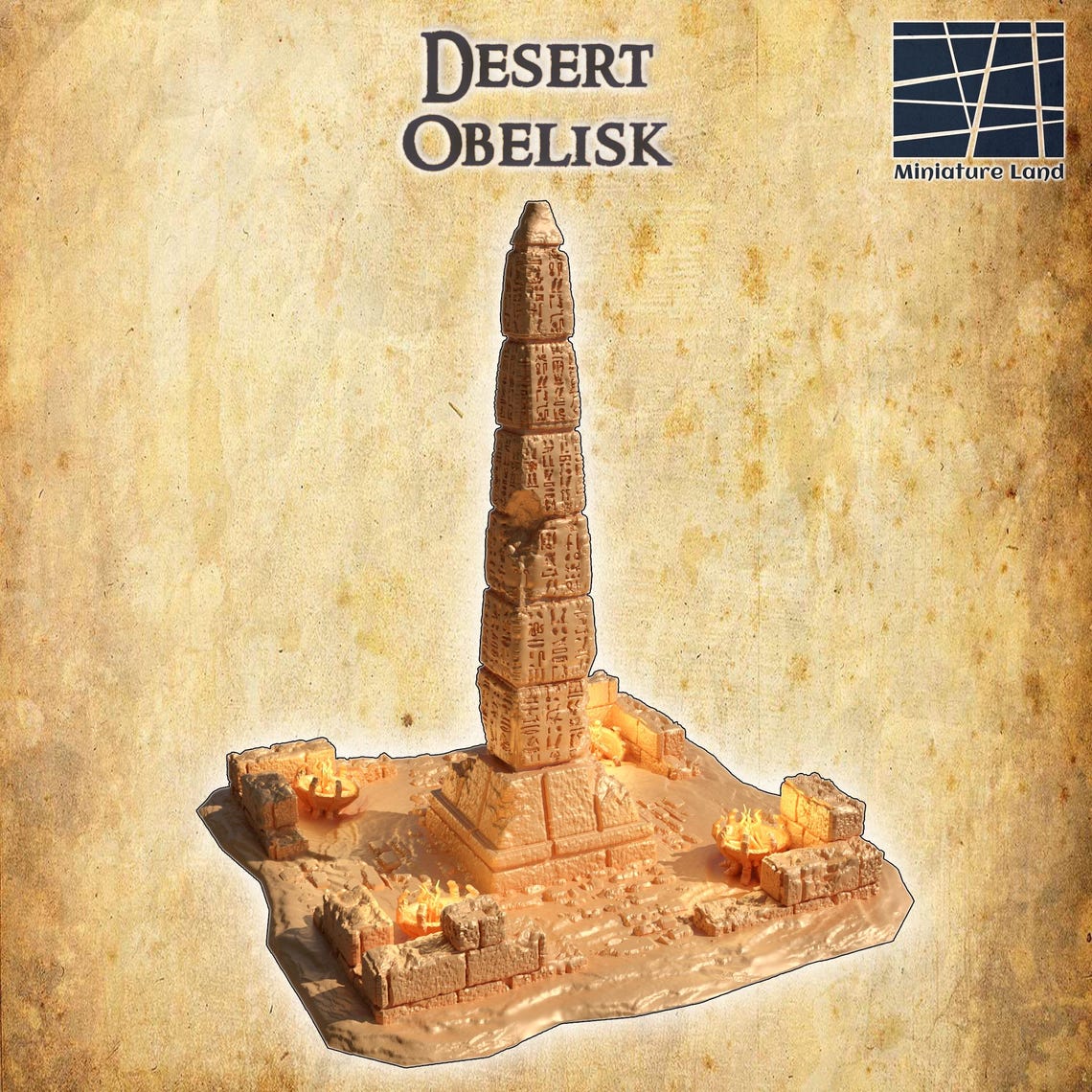 Desert Obelisk Tabletop Terrain – 28mm Wargaming RPG - Etsy