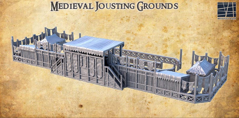 Medieval Jousting Grounds Terrain – 28mm Tabletop Wargaming, RPG - Etsy
