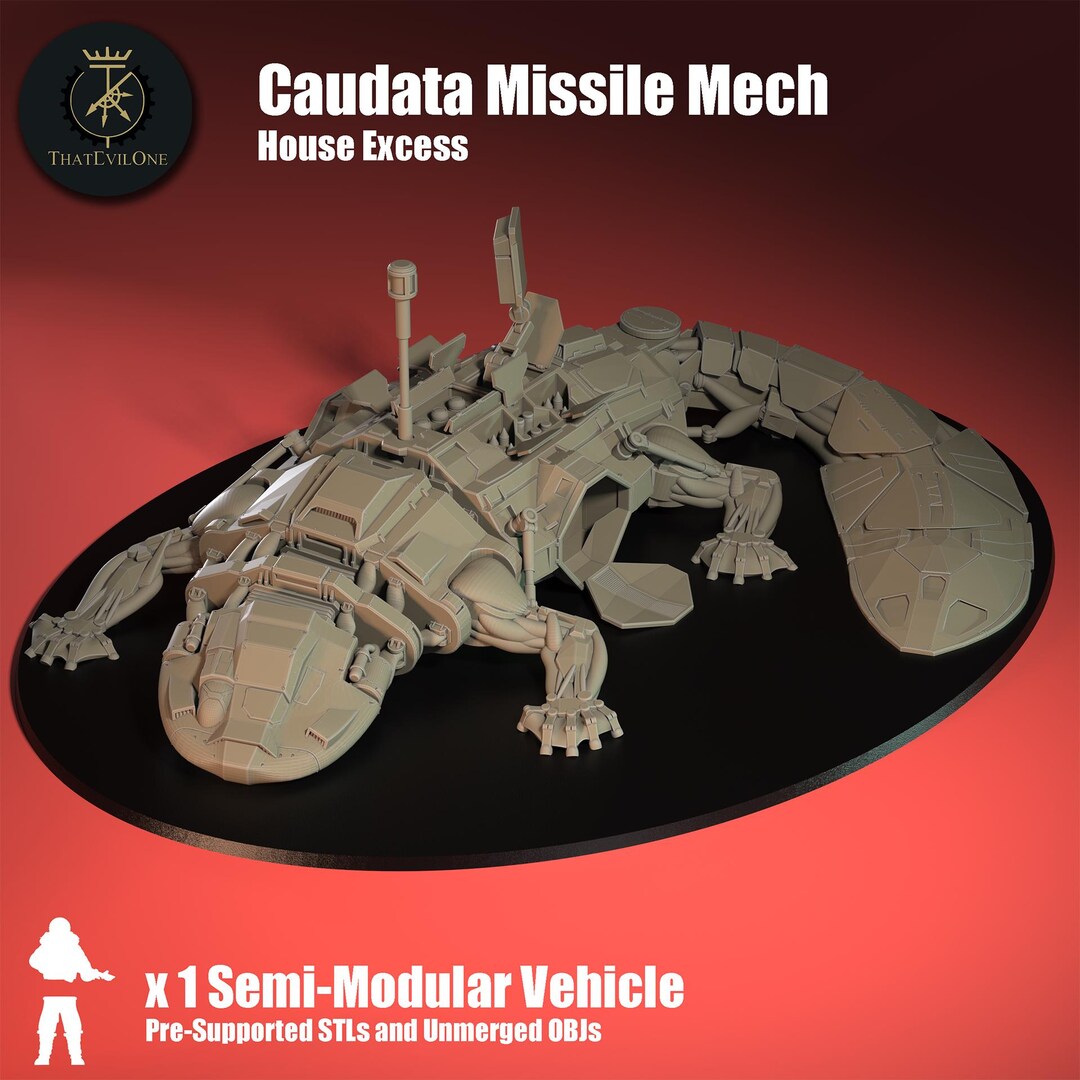 Caudata Missile Mech, Modular Sci-fi Vehicle by Thatevilone, Sci-fi ...