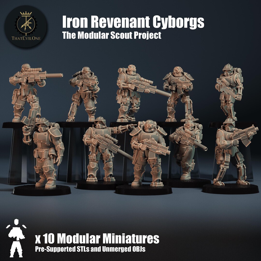 Modular Scout Cyborgs, Modular Sci-fi Warriors by Thatevilone - Etsy
