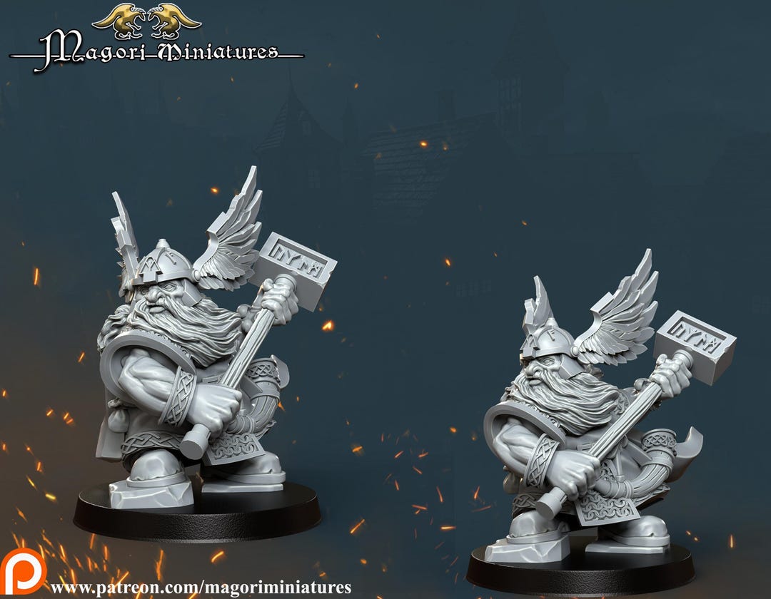 Dwarf Noble, Fantasy Skirmish Miniatures by Magori Miniatures, Perfect ...