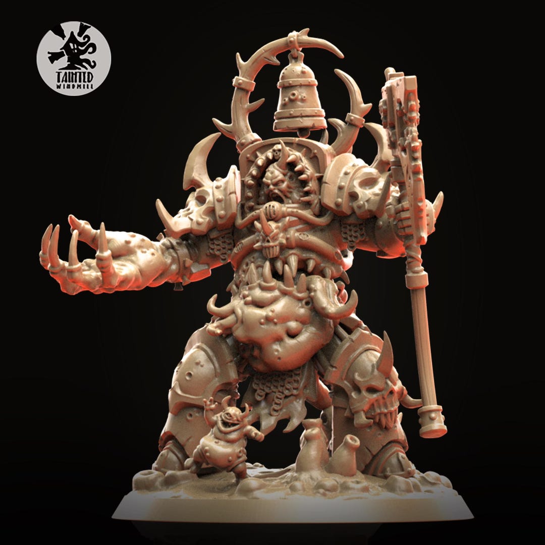 Bloated Knight and Bloated Love Set, Chaotic Marine Monopose Miniatures ...