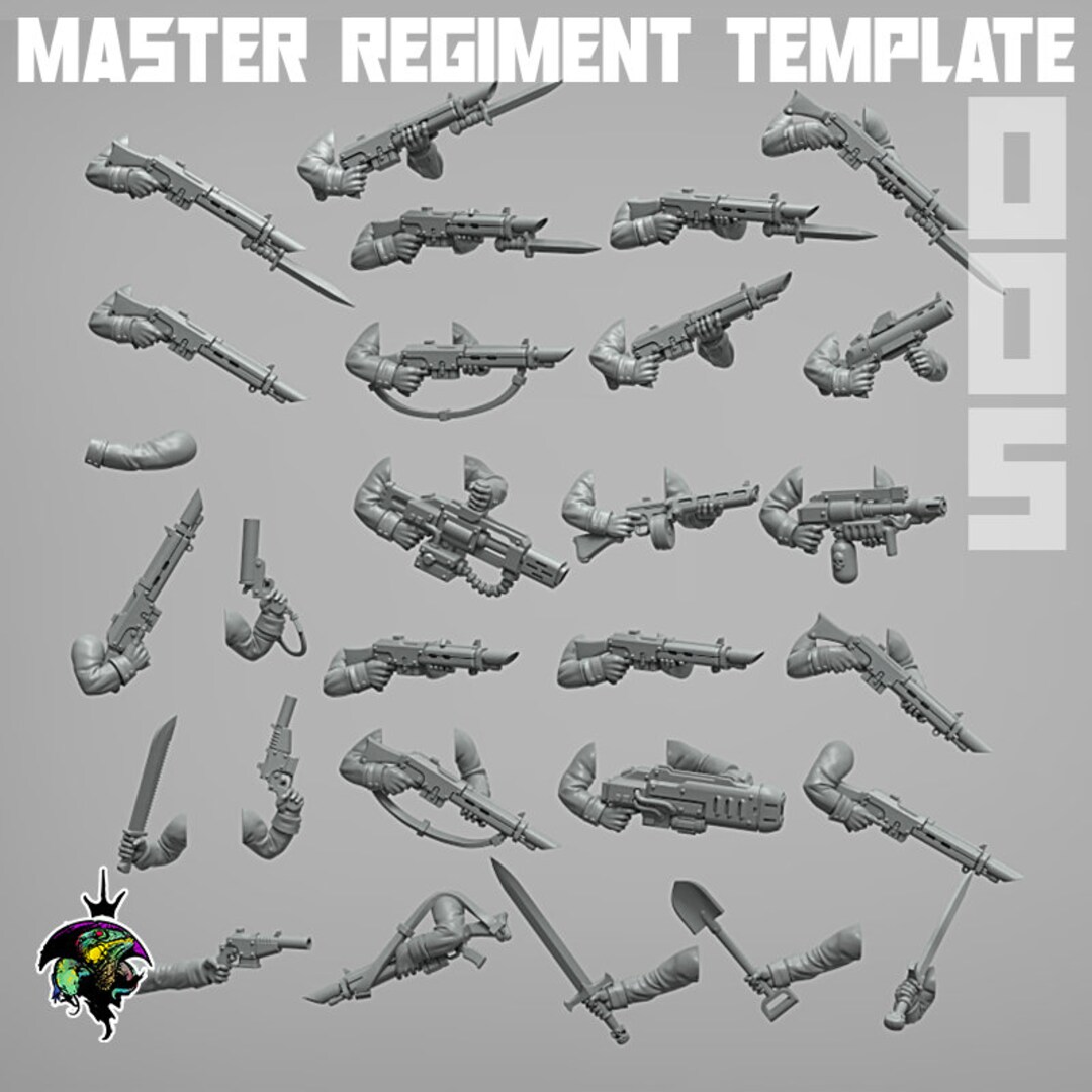 Master Regiment Template Weapons Set, Modular Sci-fi Guardsmen ...