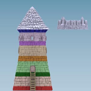 Watchtower With Ladder Access by Gamescape3d - 3D Printed Tabletop ...