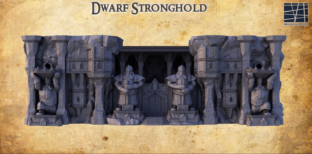 Dwarf Stronghold - Tabletop Terrain - 28 MM, Tabletop 3D Printed ...