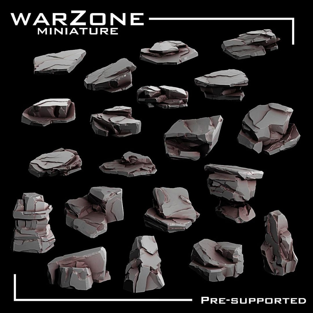 Rock / Desert Rocks Basing Bits Vol. 02, Grimdark Conversion Parts and ...