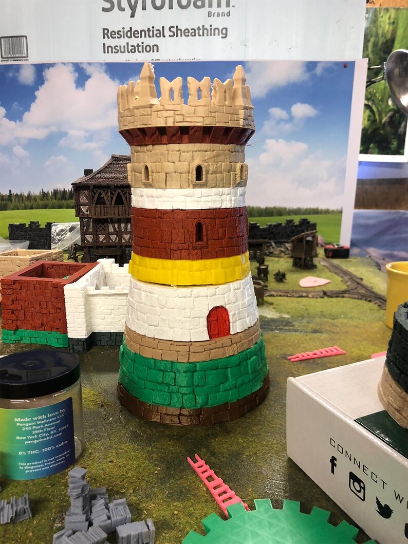 Watchtower With Ladder Access by Gamescape3d - 3D Printed Tabletop ...