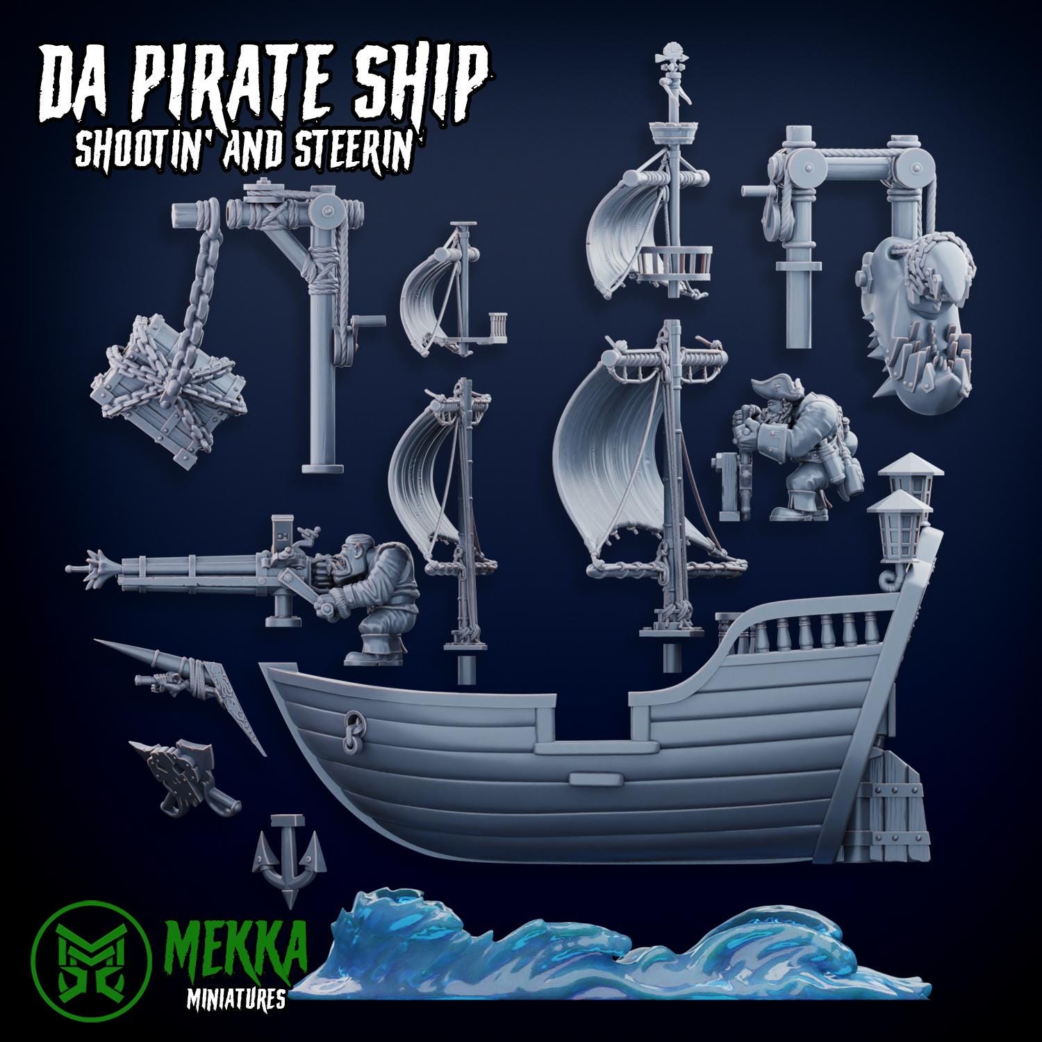 Orc Pirate Ship, Space-faring Orkish Menace Sculpted by Mekka ...