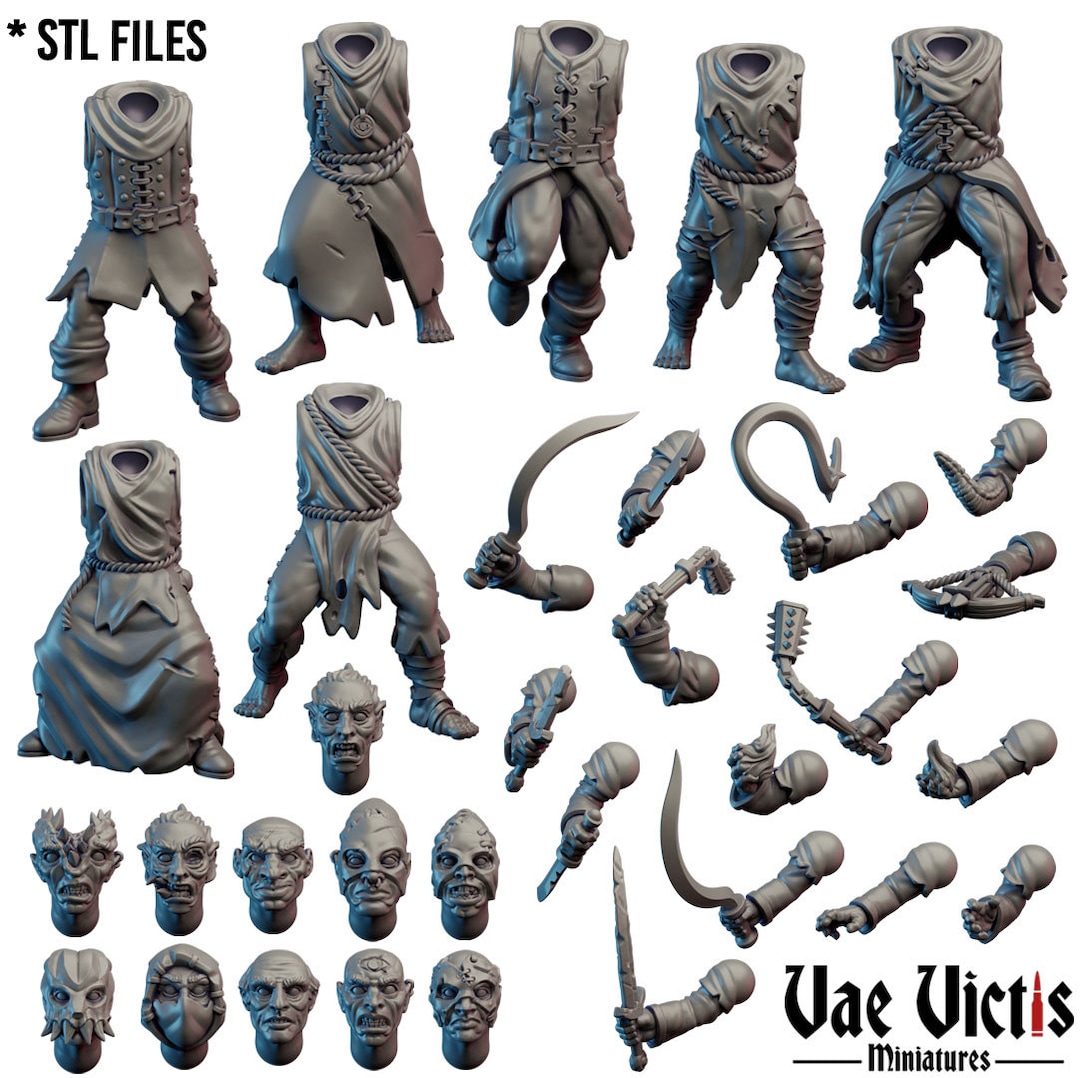 Modular Cultist Miniatures, Bits and Weapon Conversions Fantasy by Vae ...