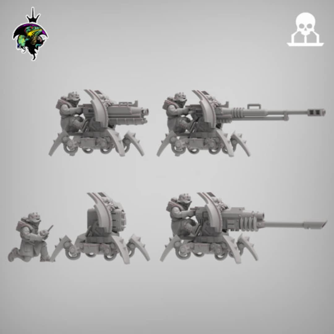Heretic Heavy Weapons Team, Chaos Worshipper Sci-fi Wargames Miniatures ...