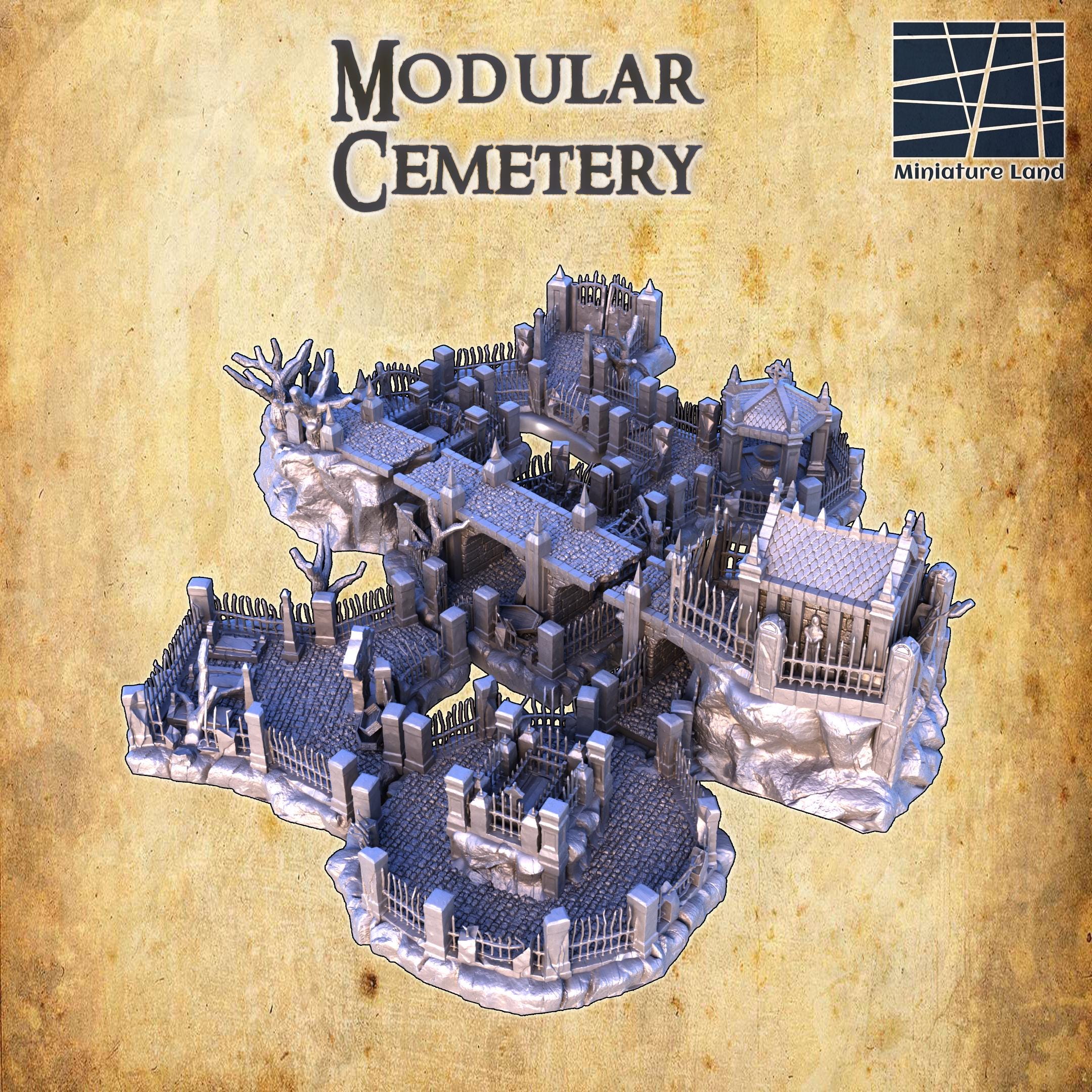 Modular Cemetery Terrain – 28mm Tabletop Wargaming, 3D Printed - Etsy