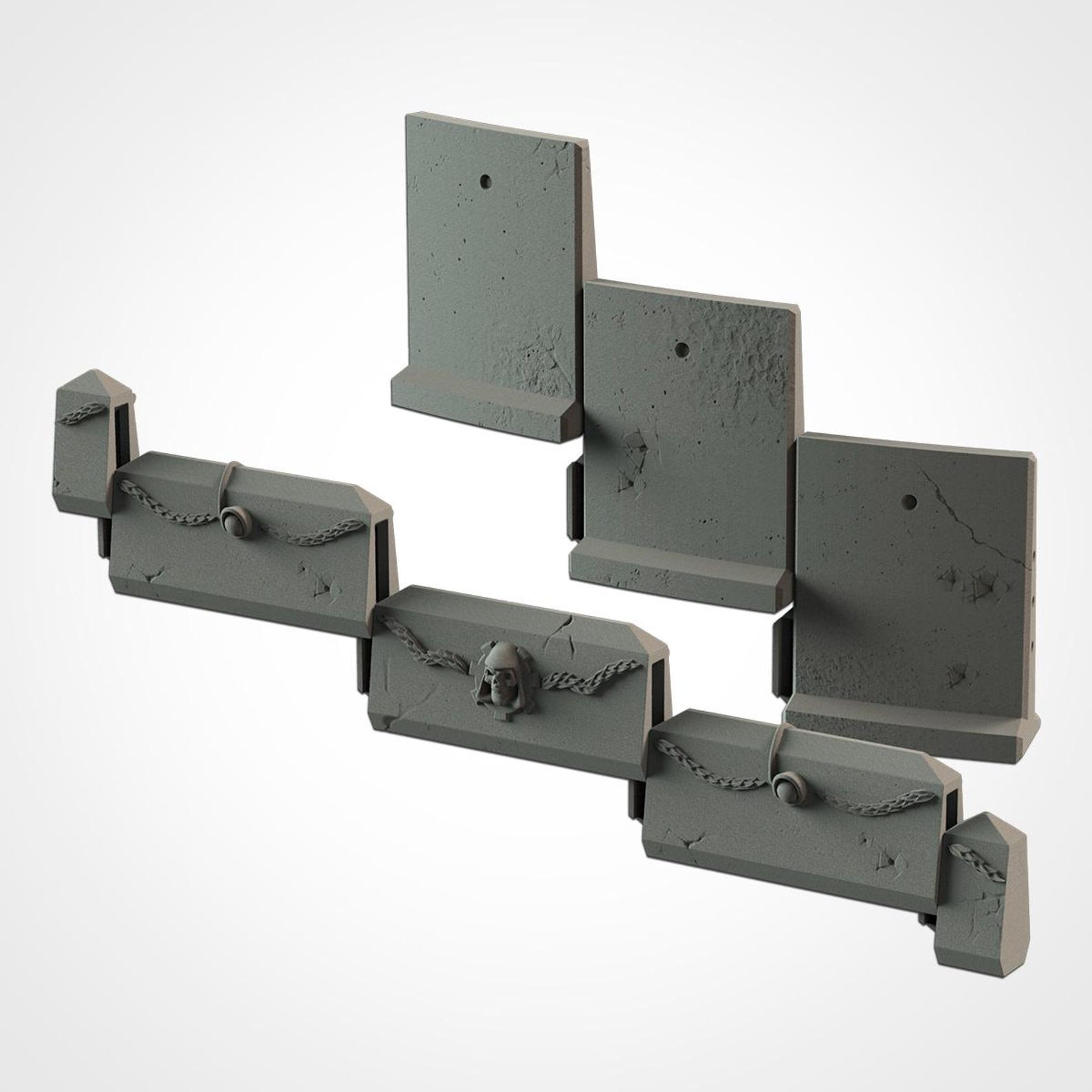 Modular BARRICADES Set Txarli Factory Ruined 40k Scatter Terrain Set ...