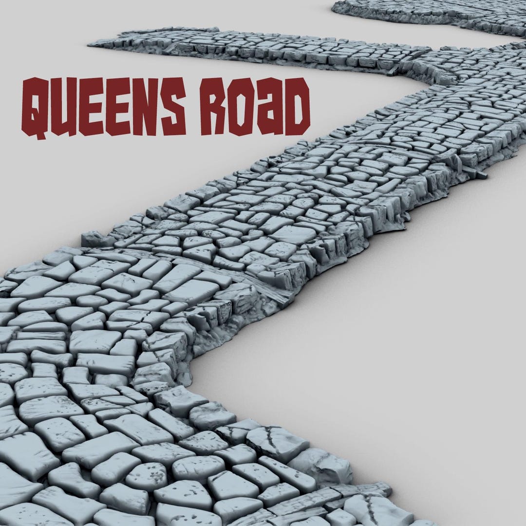 3D Printed Cobblestone Road – Modular Tabletop Wargame Terrain - Etsy