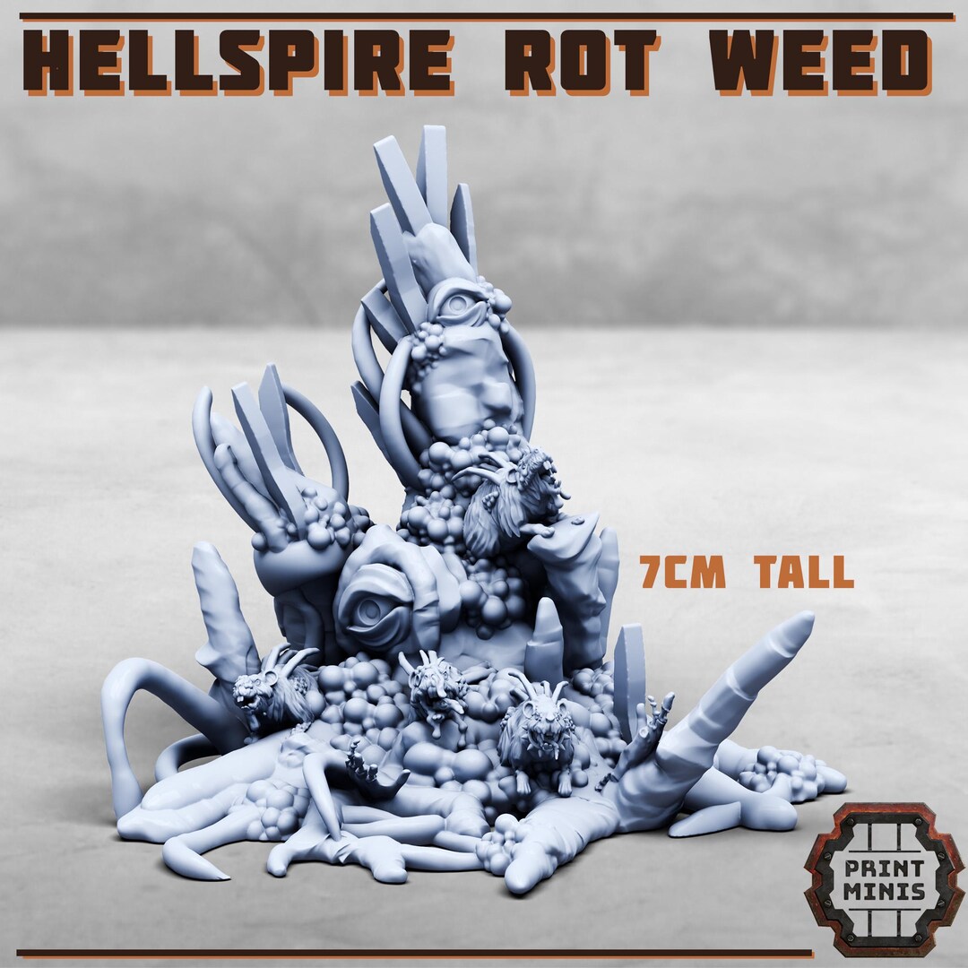 Mutated Hellspire Rot Weed - Sci-fi Grimdark Splicers by Print Minis - Etsy