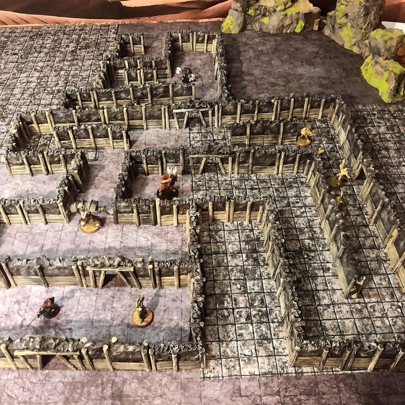 3D Printed Mine Walls – Tabletop Terrain for Wargames - Etsy