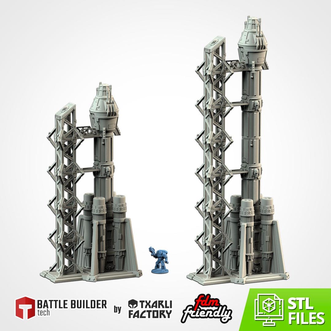 Modular SPACE SHUTTLE Set Txarli Factory Ruined 40k Terrain Set ...