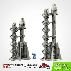 Modular SPACE SHUTTLE Set Txarli Factory Ruined 40k Terrain Set ...