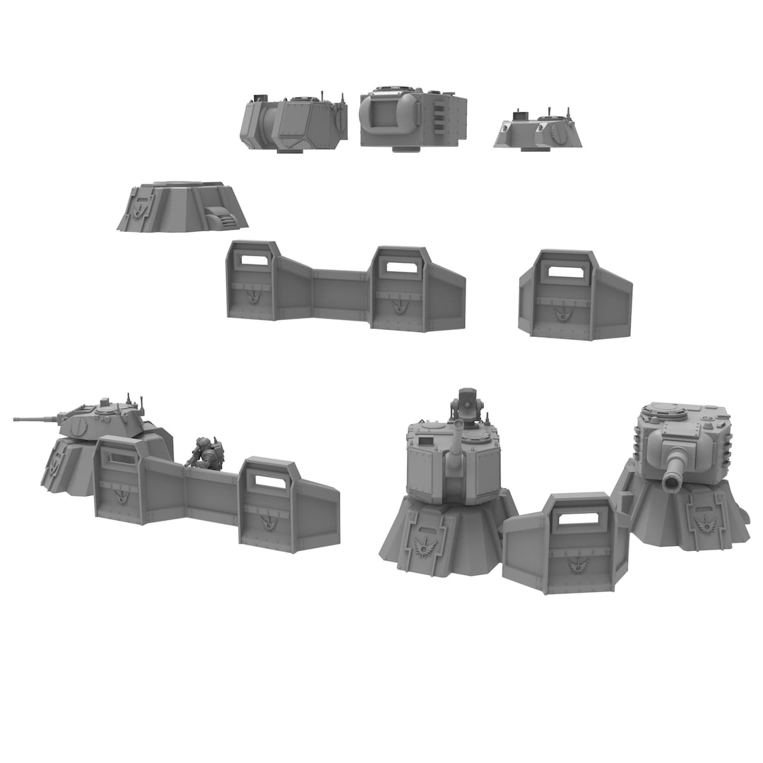 Imperial Defense Line, Imperial Guard, Multipart Modular Sci-fi Terrain ...