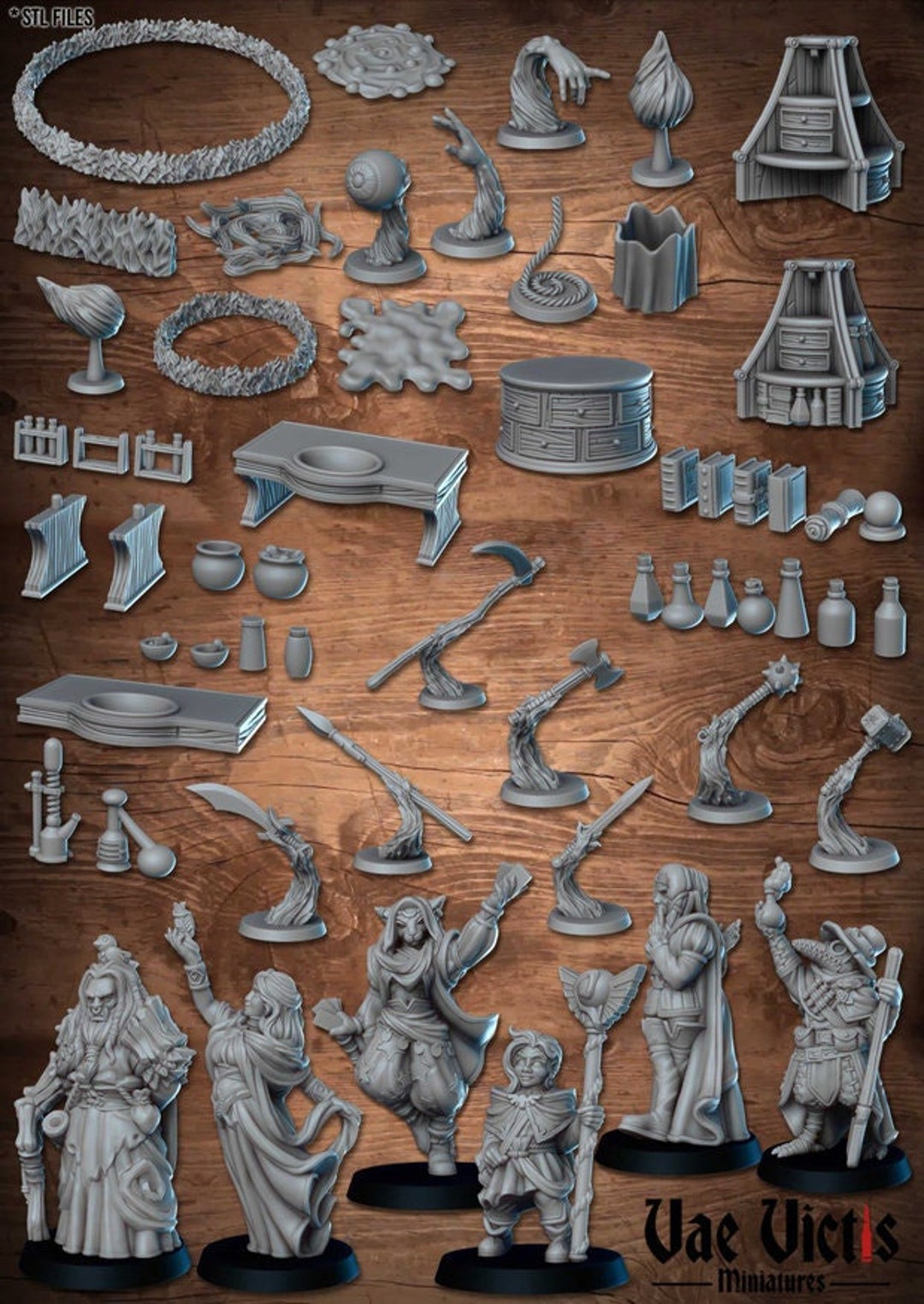 Fantasy Magic and Spell Set 28mm Tabletop Terrain, Tabletop Spells ...