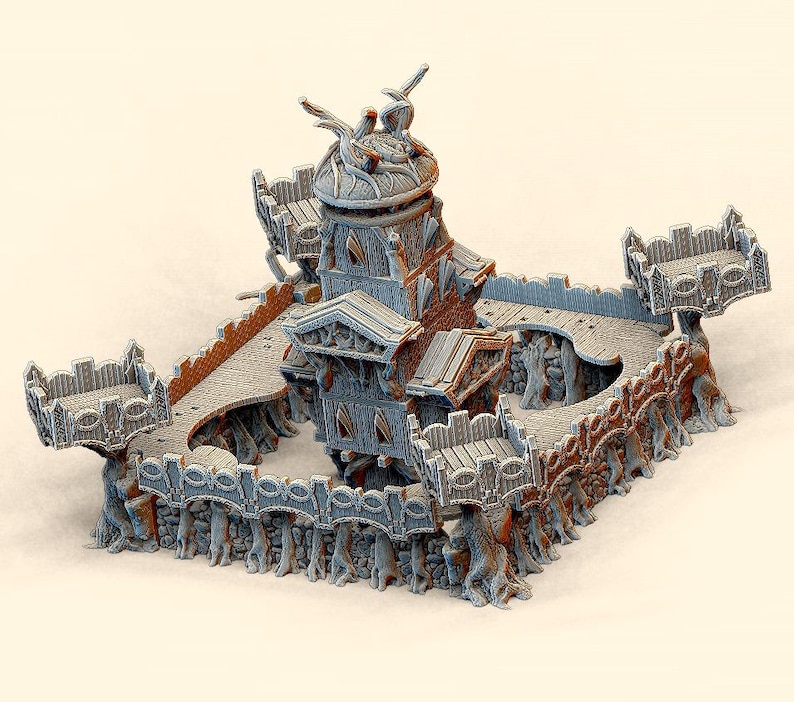 Wood Elf Fort and Buildings - 3D Printed Tabletop Terrain, Perfect for ...