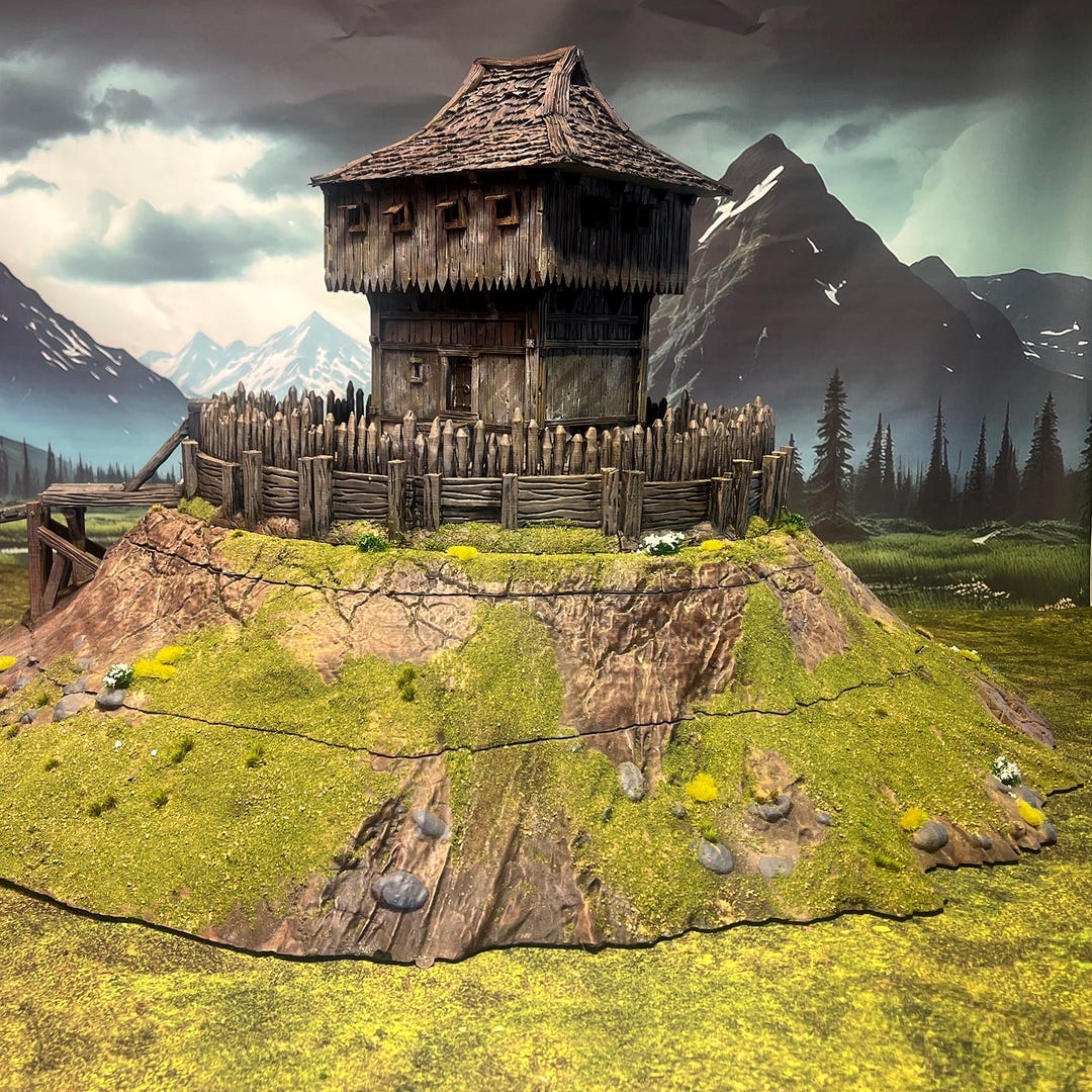 Fantasy Motte and Bailey Castle by Gamescape3d - 3D Printed Tabletop ...