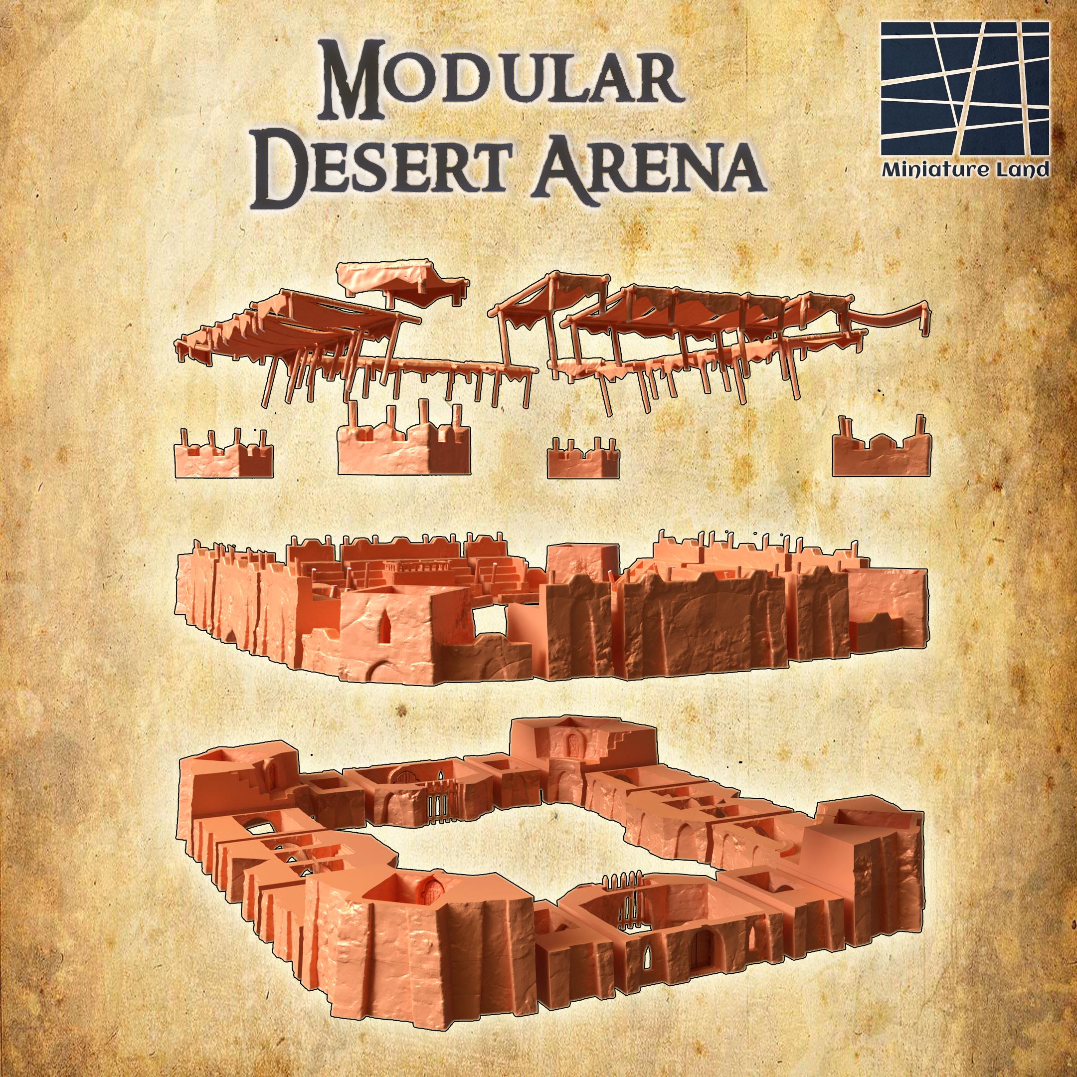 3D Printed Desert Arena – Tabletop Wargaming Terrain, 28mm Scale - Etsy