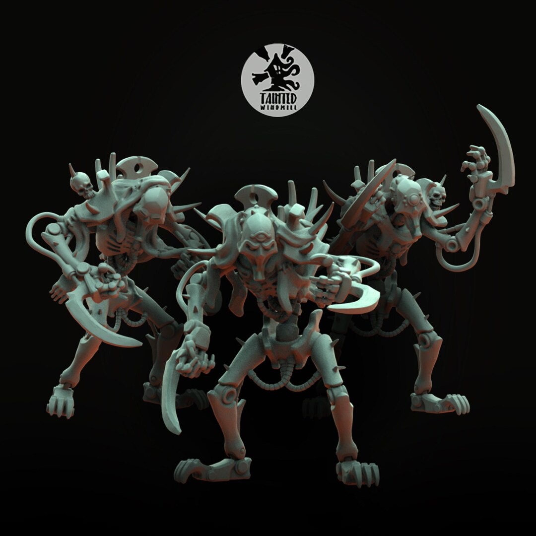 Flayed Automatons With Masks, Ancient Space Automaton Soldiers Sculpted ...