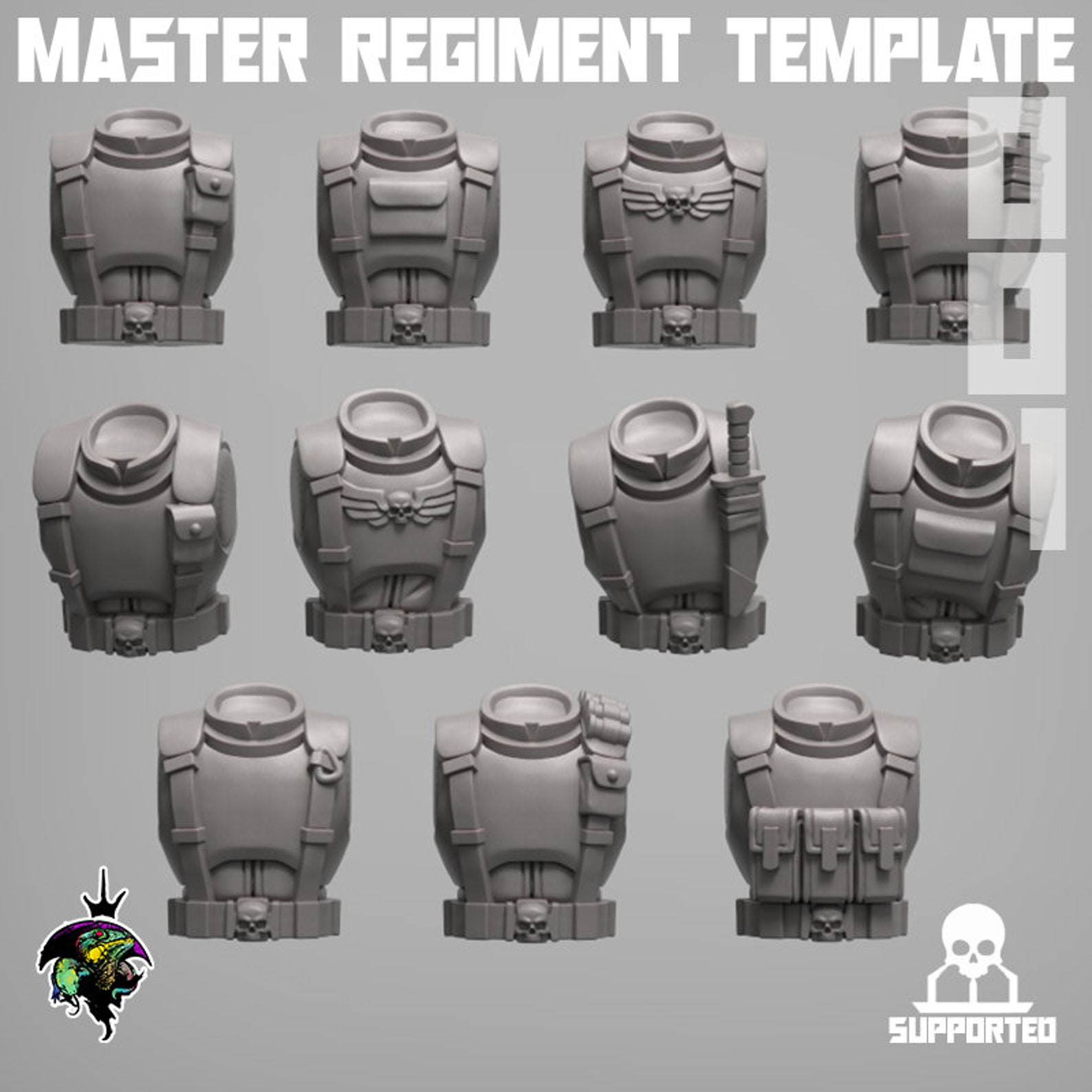 MODULAR Master Regiment Template, Modular Sci-fi Wargames Space Guard ...