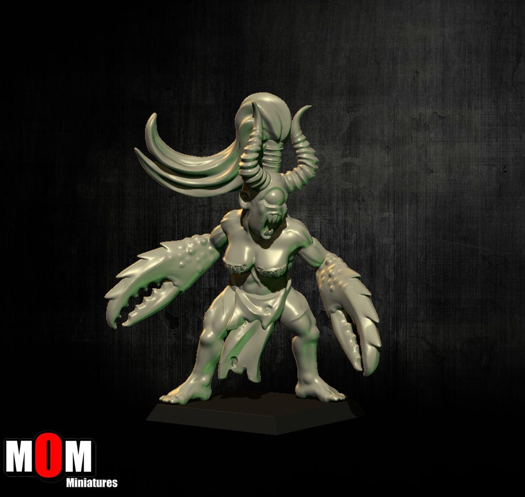 Female Mutant With Pincers, Fantasy Skirmish Miniatures by Mom ...