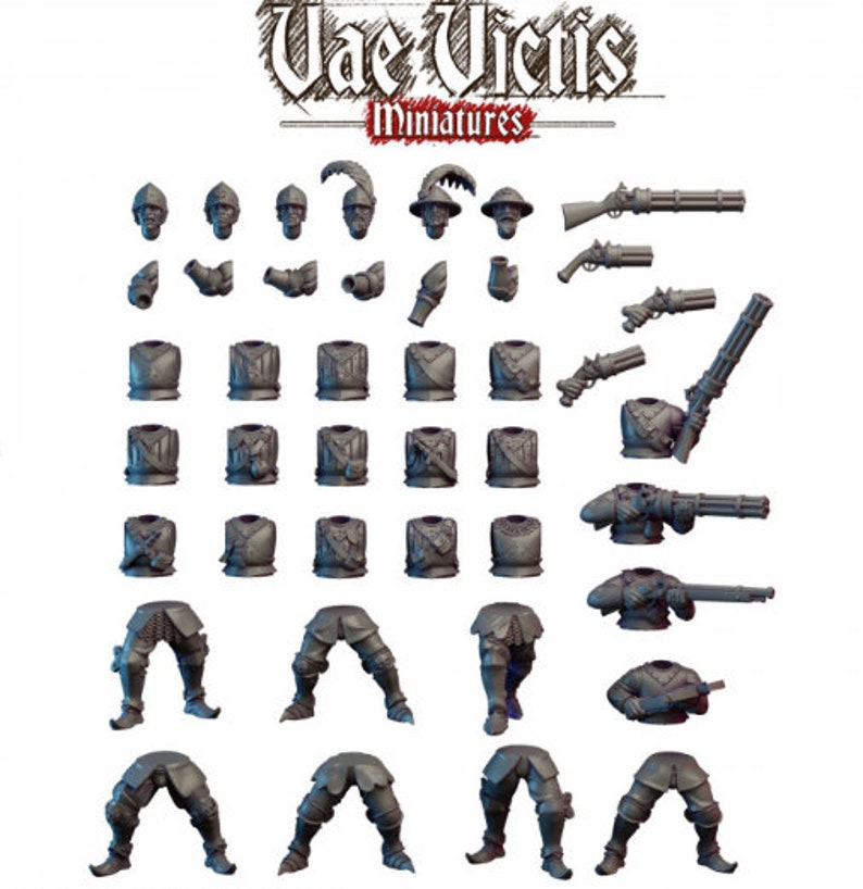 Modular Mercenary Miniatures, Bits and Weapon Conversions Fantasy by ...