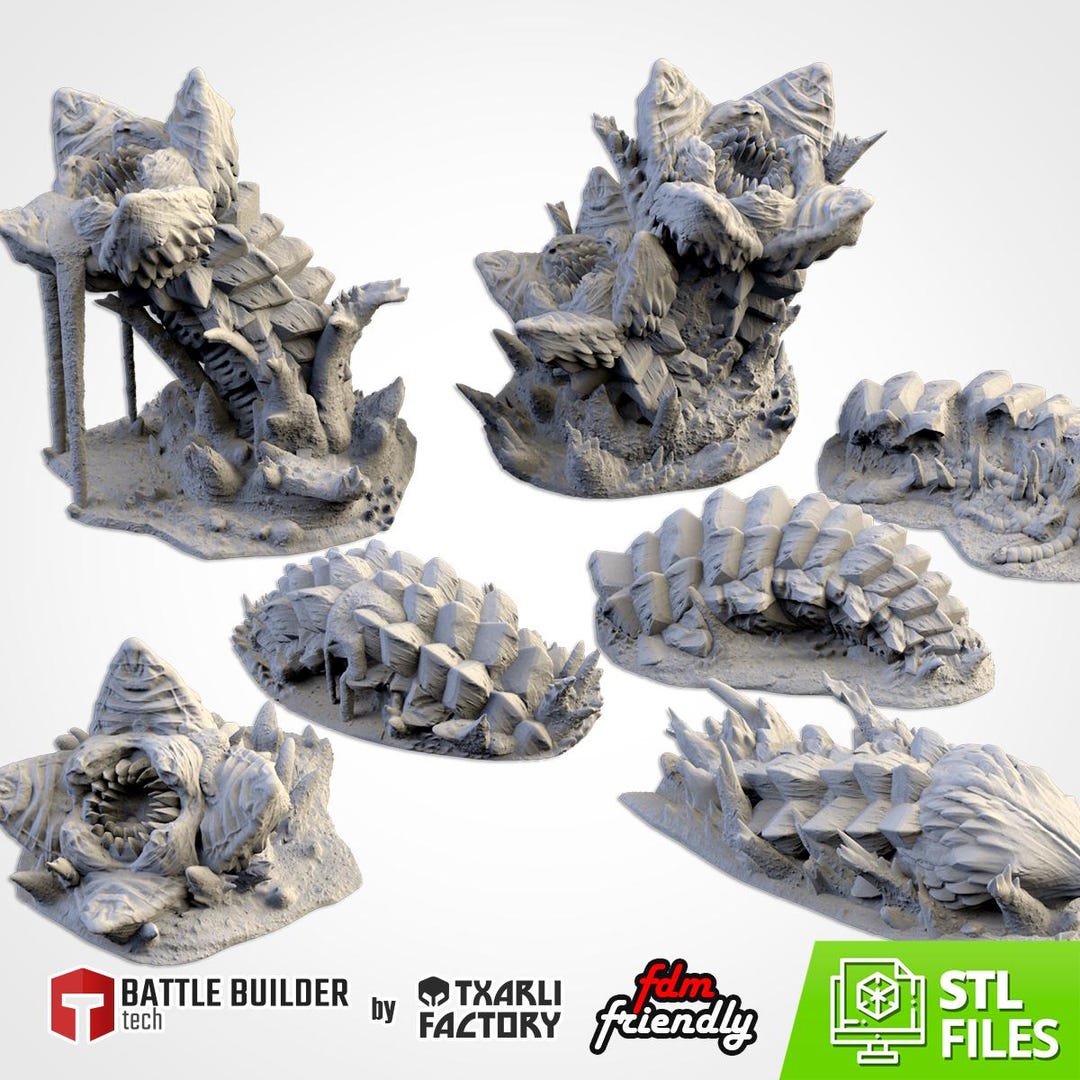Modular SANDWORMS Txarli Factory Monstrous Terrain Set, Perfect for Tabletop Wargames - Etsy