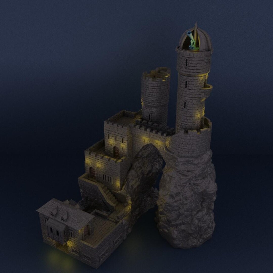 Medieval Observatory - Tabletop Terrain - 28 MM, Tabletop 3D Printed ...