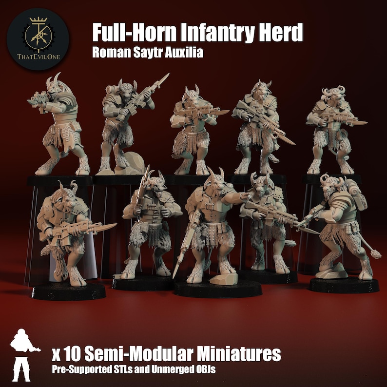 Roman Modular Saytr full-horn Infantry, Semi-modular Sci-fi Warriors by ...