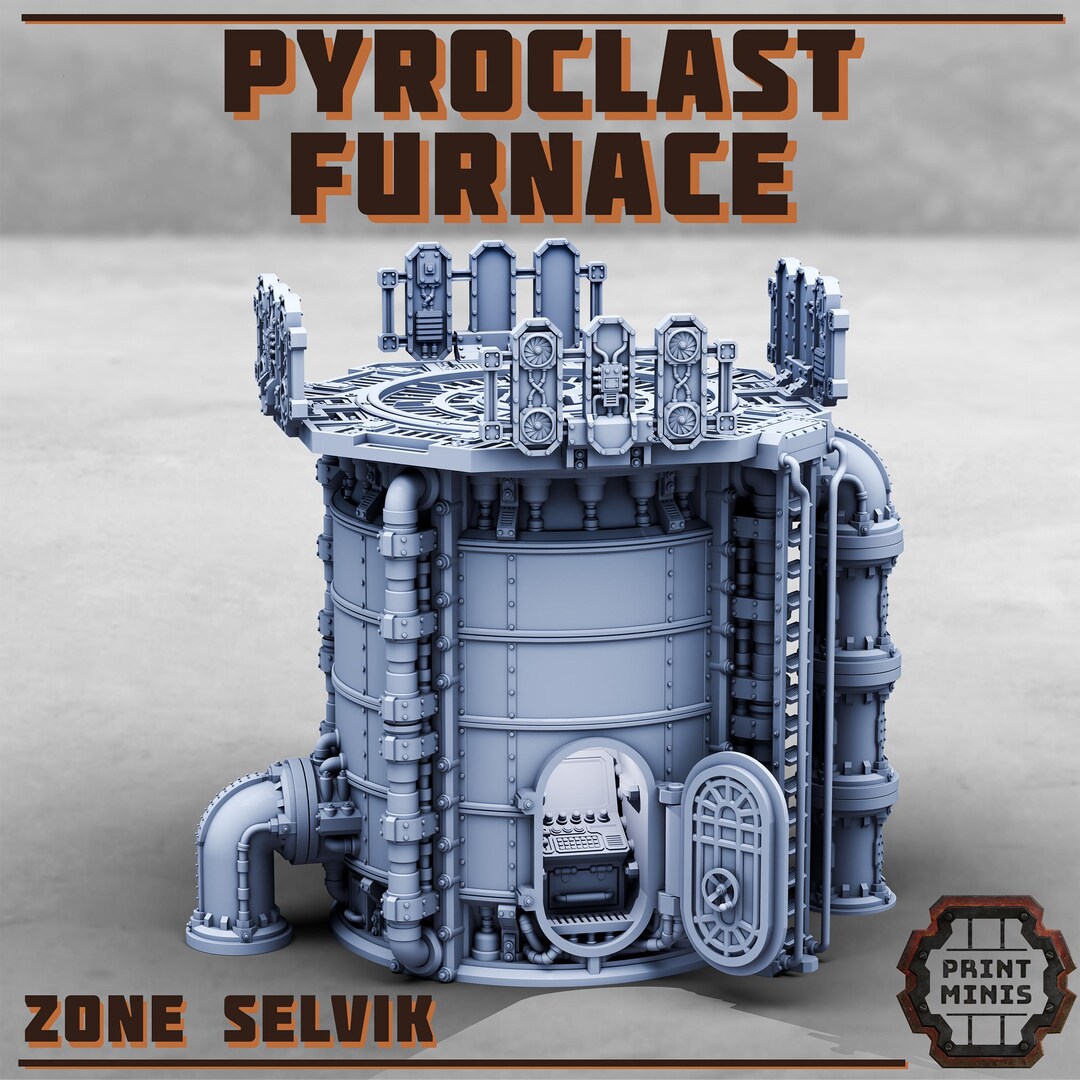 Pyroclast Furnace - Zone Selvik - Sci-fi Space Industrial Terrain by ...